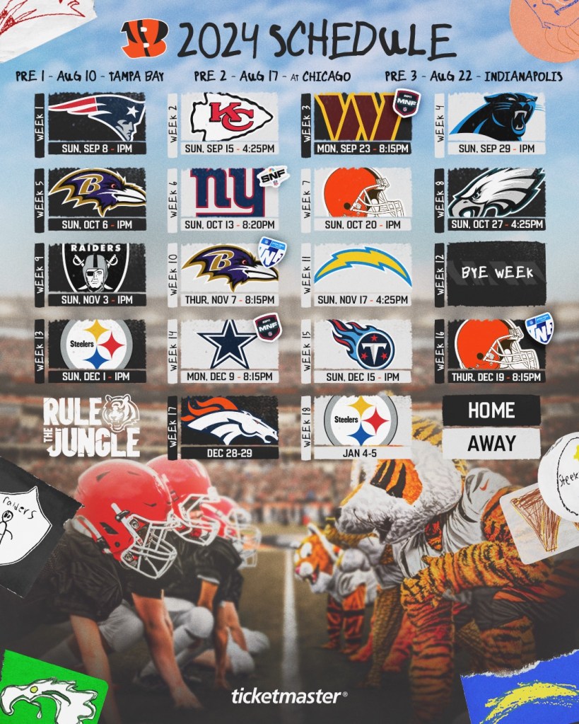 Bengals 2024 Schedule Released – Ohio Sports Radio